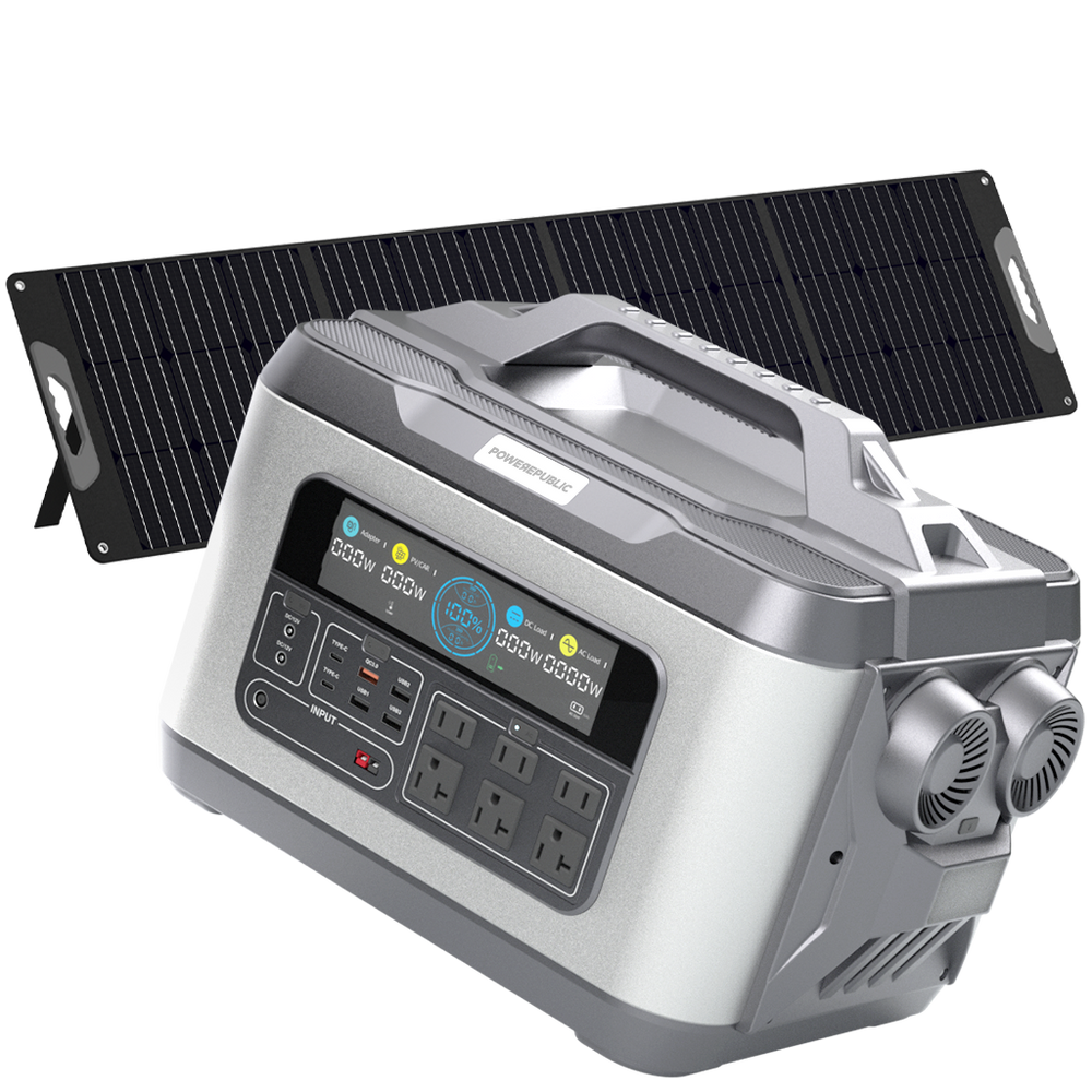 T2200 Solar Generator | 200W Portable Solar Panel - POWEREUBLIC